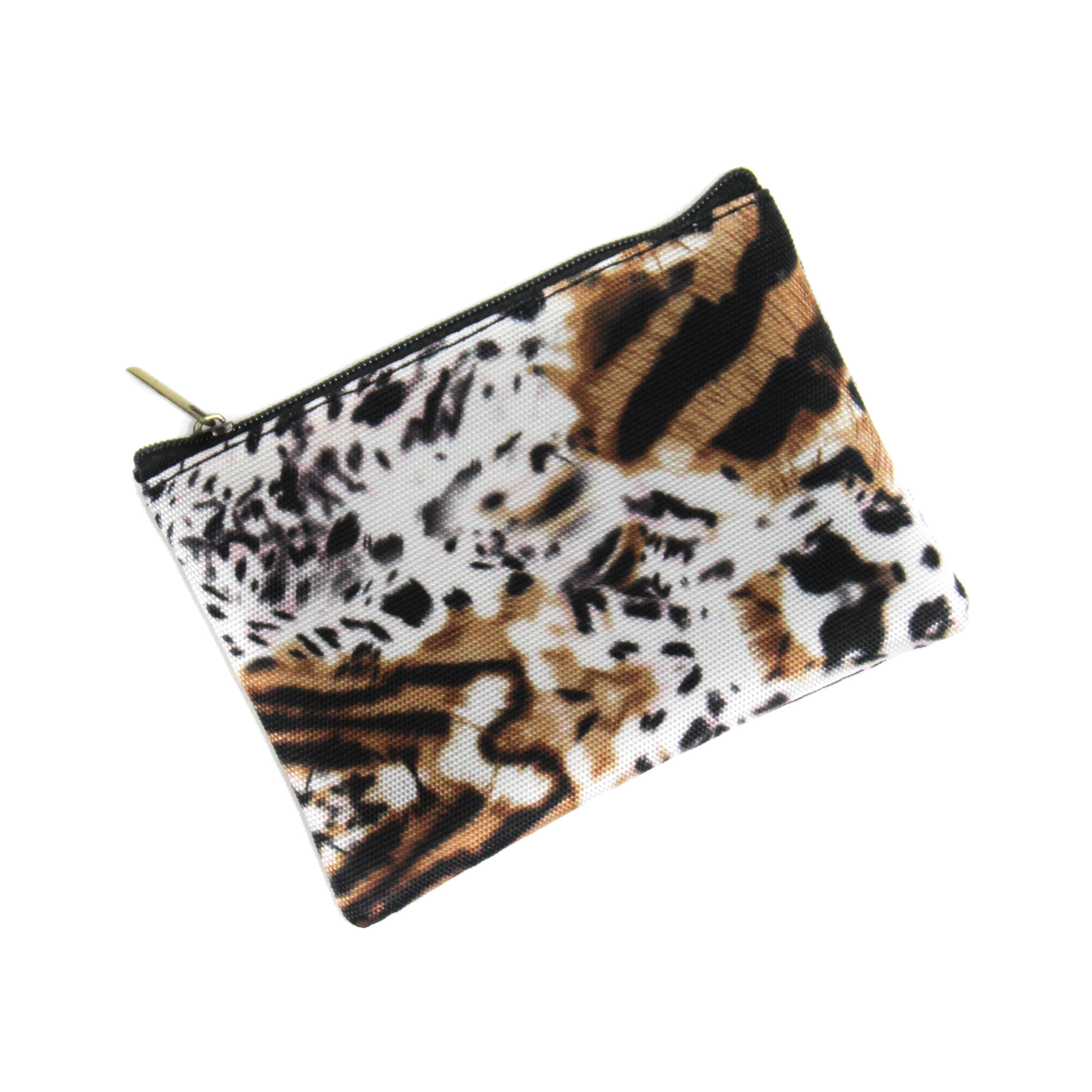 Tiger Print Coin Purse Black